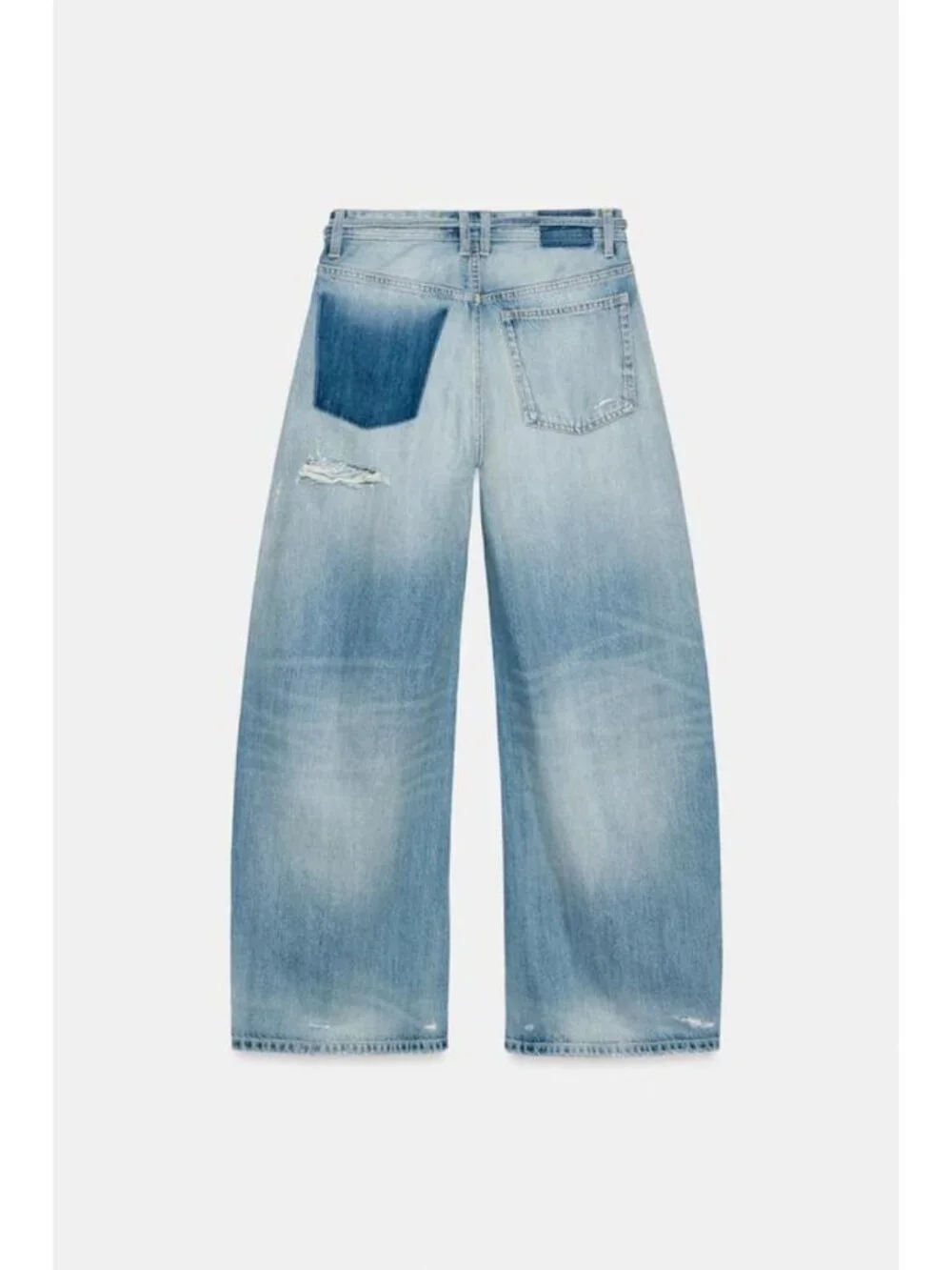 Zara | Jeans | Zara Trf Midrise Ripped Baggy Jeans | Poshmark